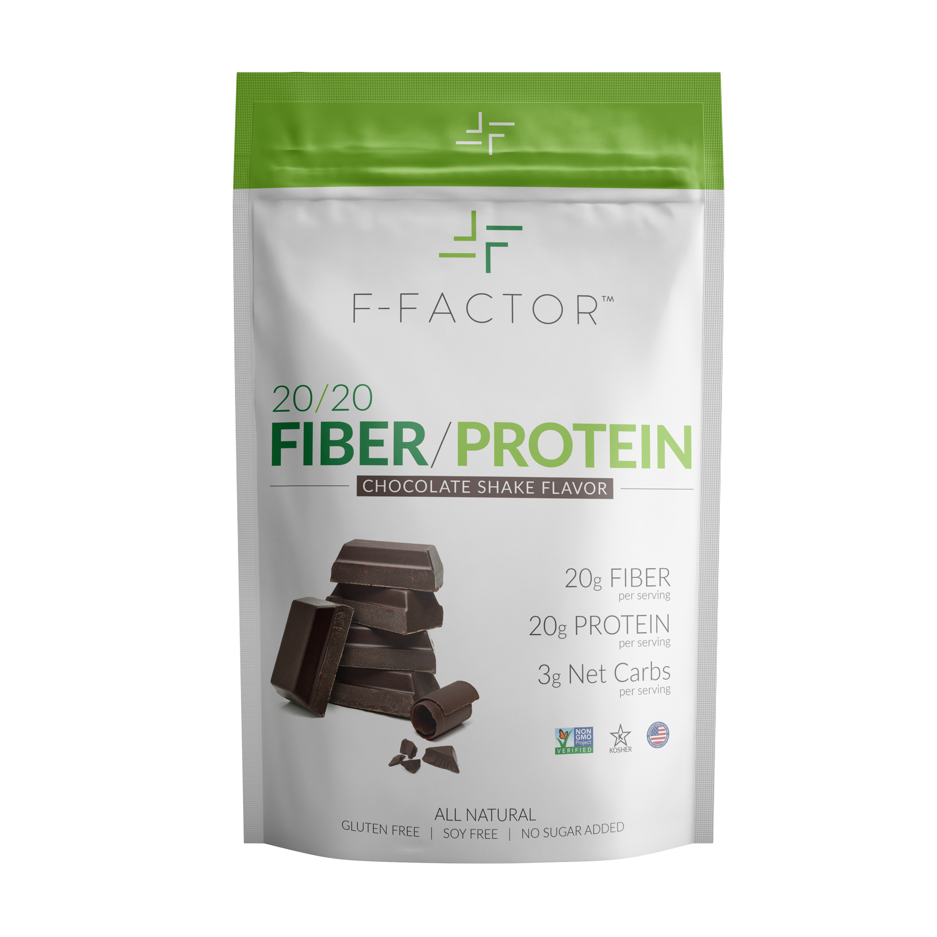 Chocolate Shake Flavor 20/20 Fiber/Protein Powder - F-Factor