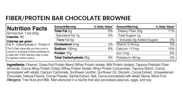 Chocolate Brownie Fiber/Protein Bar - F-Factor