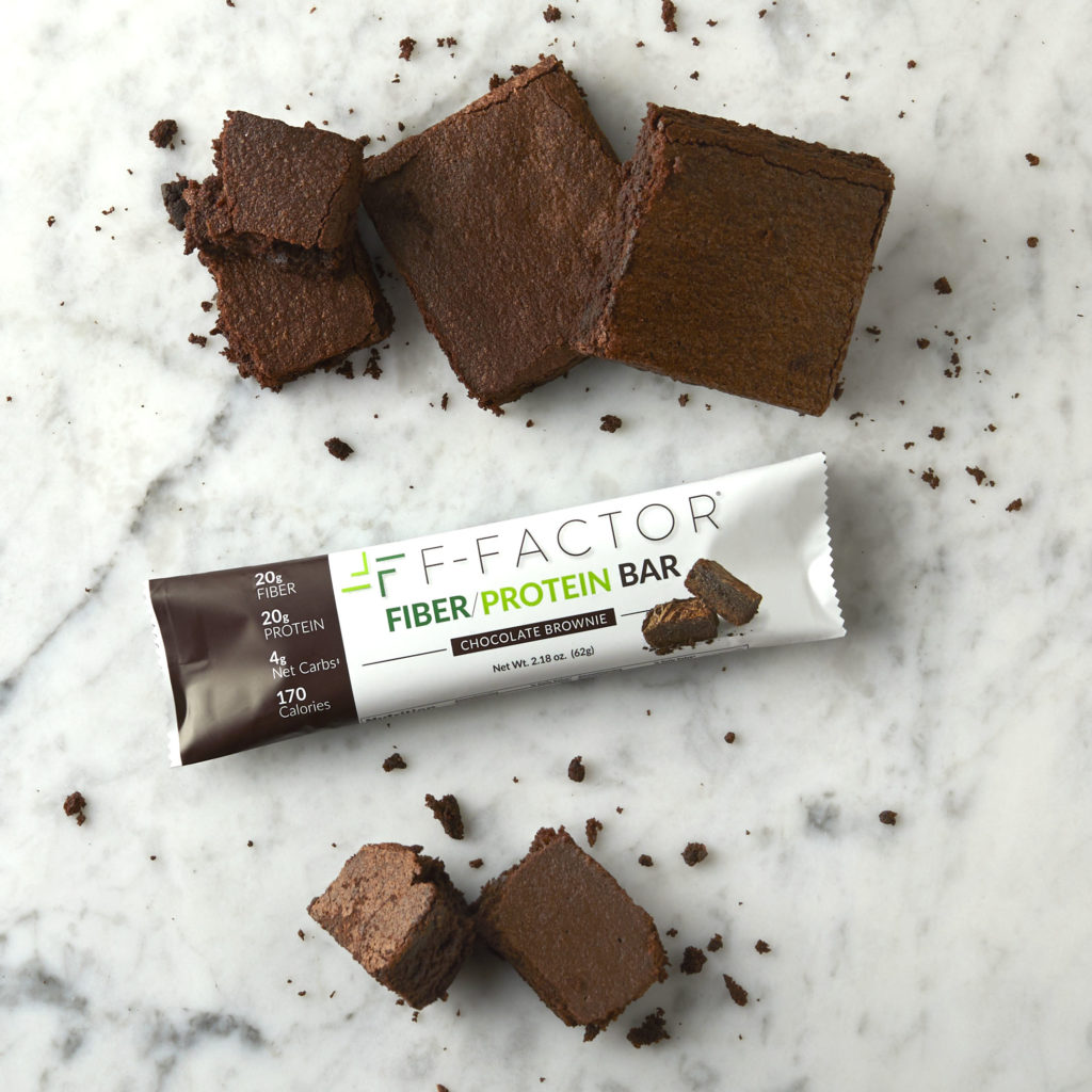 F-Factor Chocolate Brownie Fiber/Protein Bar (box of 12) - F-Factor
