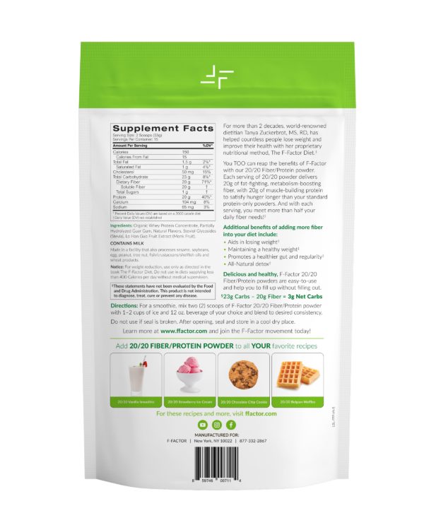 High Fiber Vanilla Organic Protein Powder - Buy Online!
