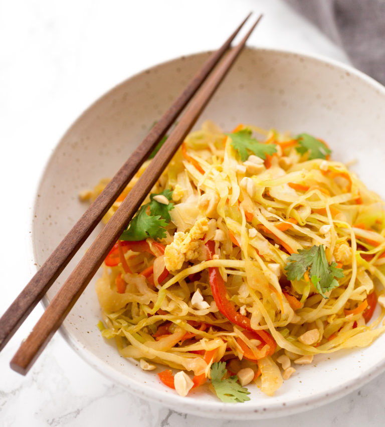 Vegetarian Cabbage Pad Thai - F-Factor
