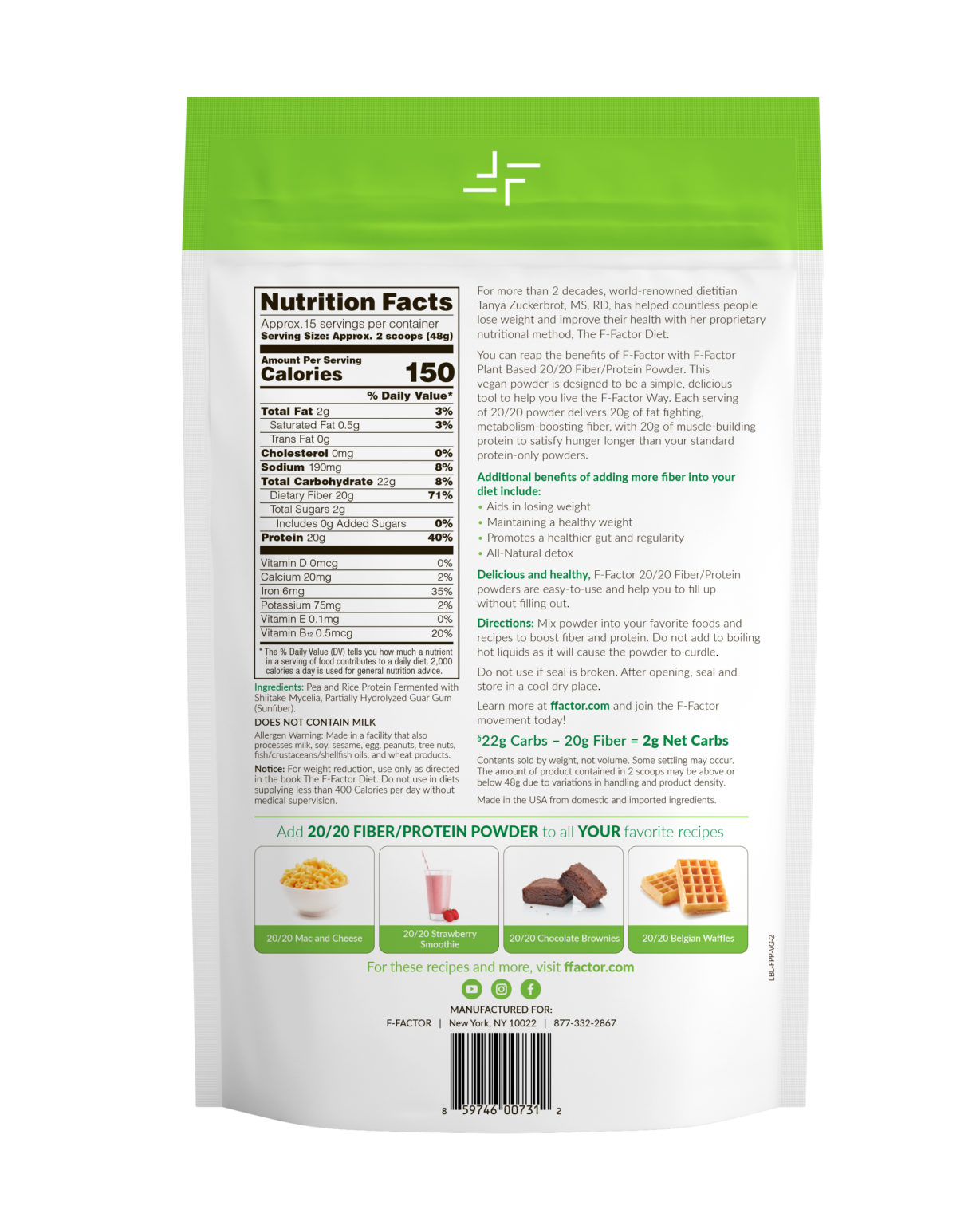 High Fiber Plant Based Protein Powder - Buy Today!